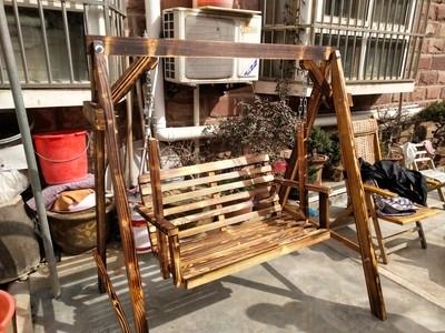 Outdoor Swing Chair Wooden Rocking Buaian Kayu Home Solid Wood Garden ...