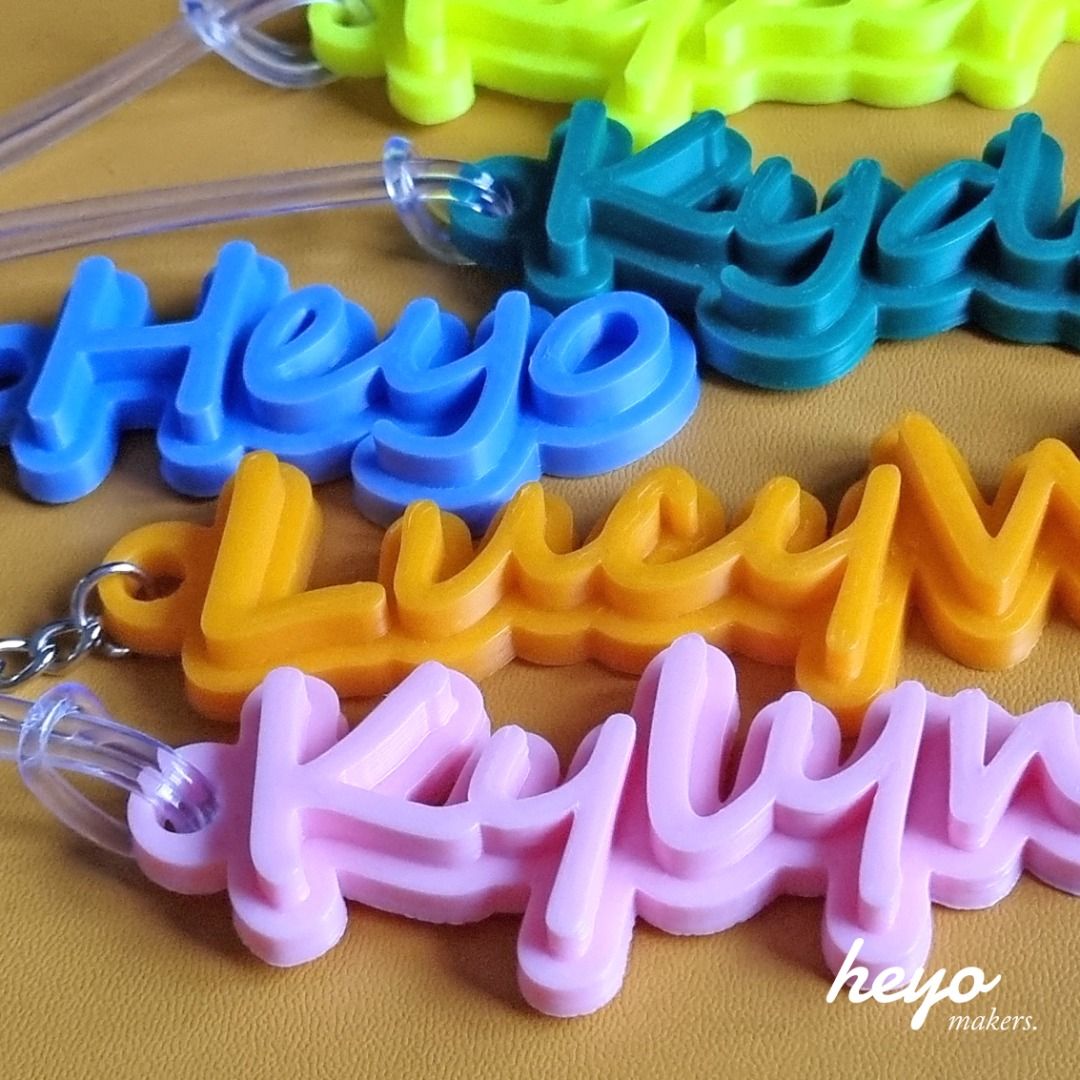 Personalised Colourful V2 Large Name Tag | Customised Name | Bag Name ...