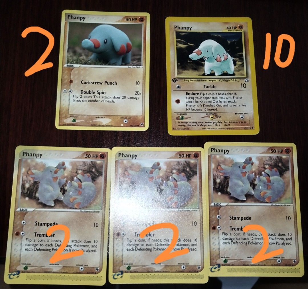 Phanpy pokemon TCG, Hobbies & Toys, Toys & Games on Carousell