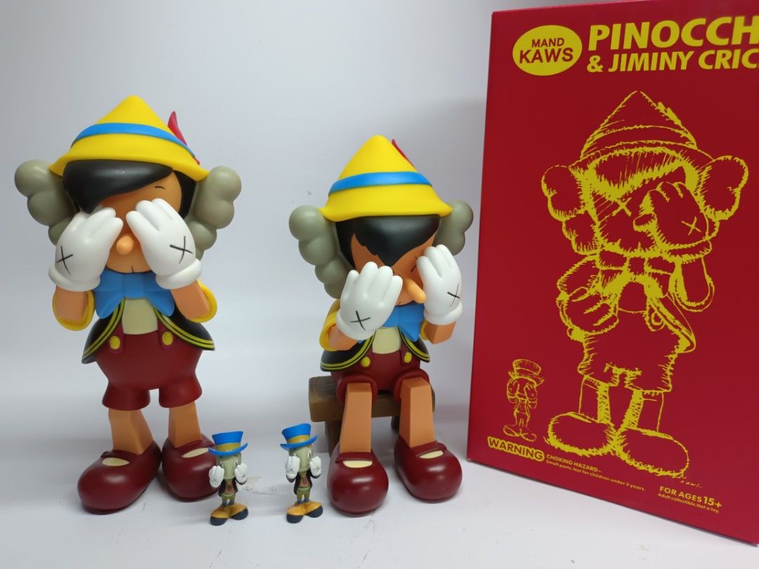 Pinocchio and Jimmy cricket kawa Medicom collectibles toys feet with ...