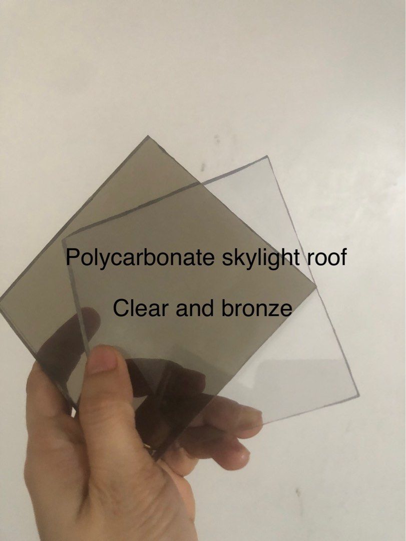 Polycarbonate solid sheet skylight roof clear and bronze, Commercial ...