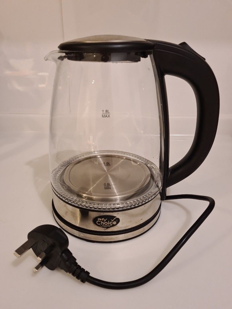 PowerPac Electric Glass Kettle Jug 1.8L, TV & Home Appliances, Kitchen ...