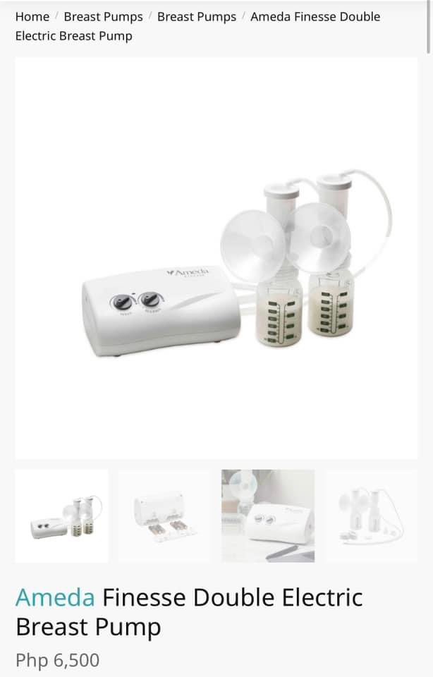 Pre-loved Ameda Finesse double-electric breastpump with FREEbies, Babies & Kids, Nursing ...