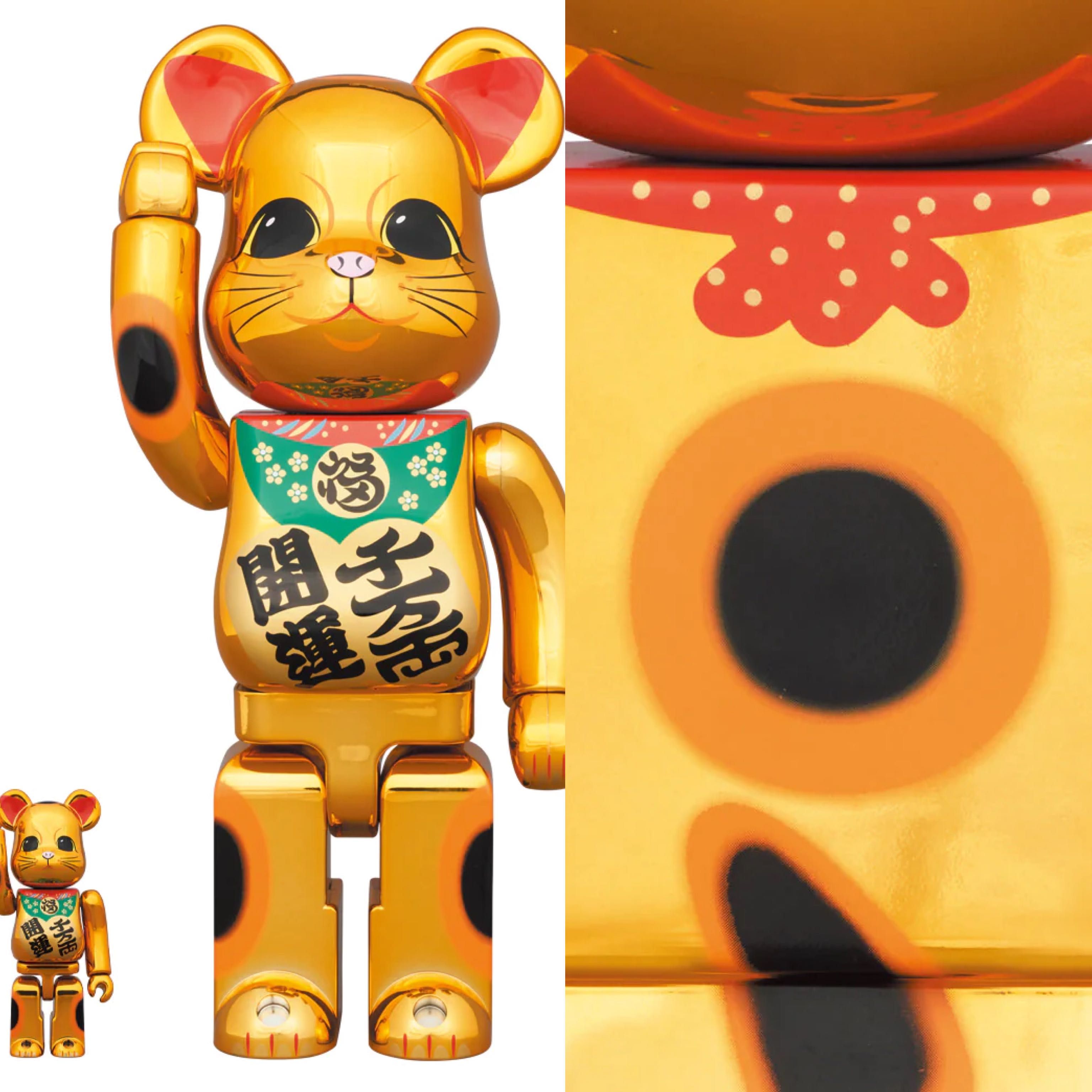 [Preorder]Bearbrick Lucky Cat Good Luck Ten Million Ryo 100% + 400% Set ...