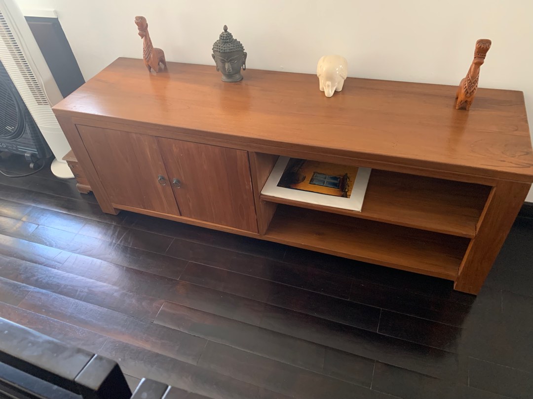 Pure teak tv console, Furniture & Home Living, Furniture, TV Consoles ...