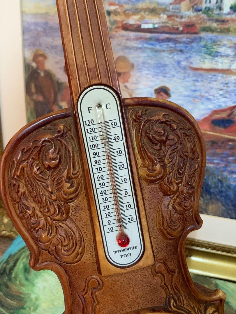 RARE Vintage Miller Violin Barometer Thermometer, Made in France by ...