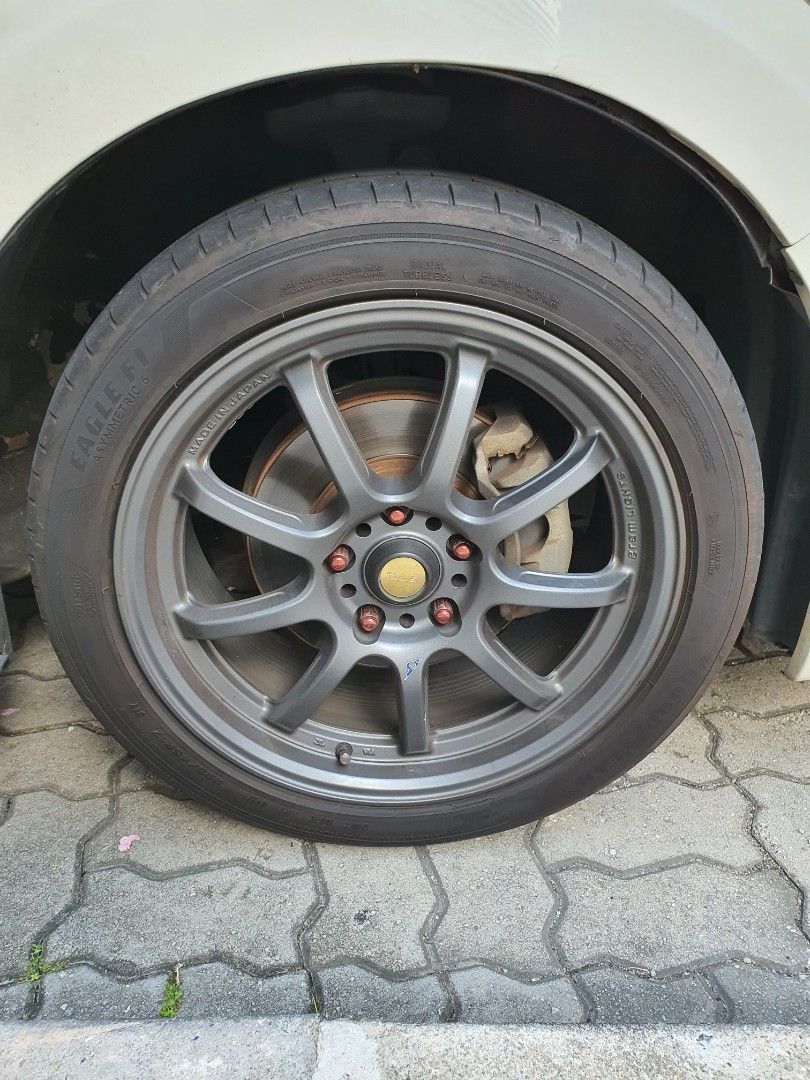 Rays Light Gram Rims 17 inch, Car Accessories, Tyres & Rims on Carousell