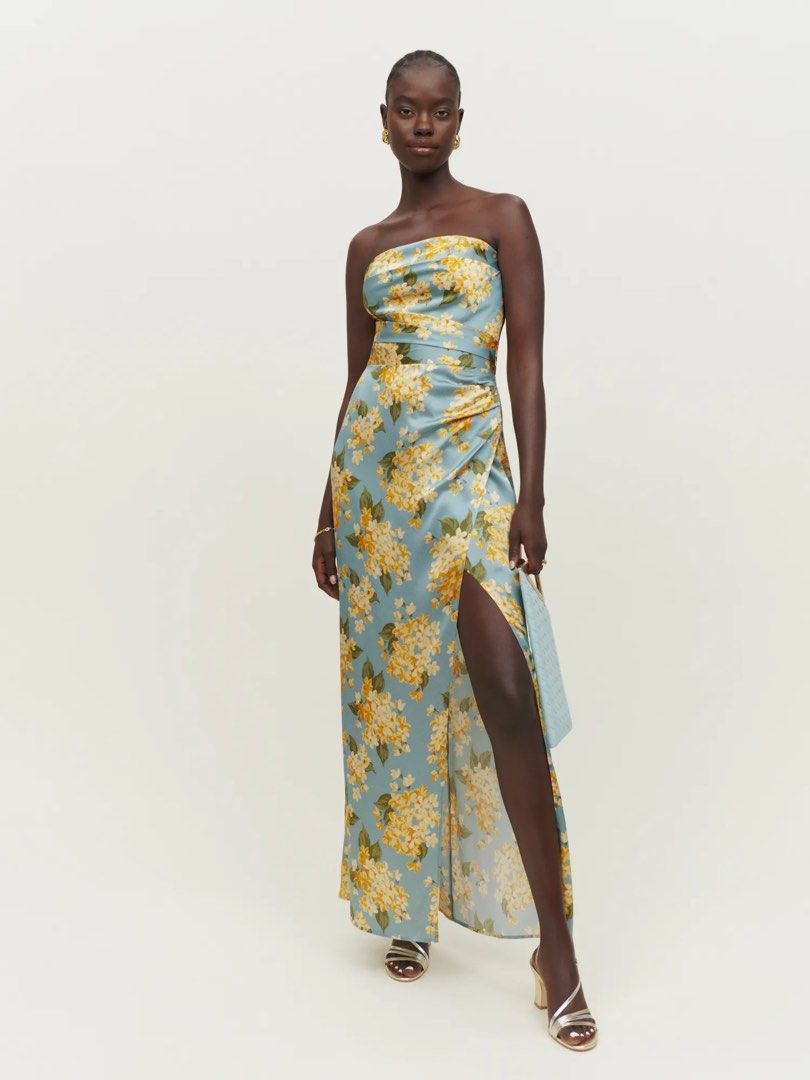 Reformation Barrow Silk Dress
