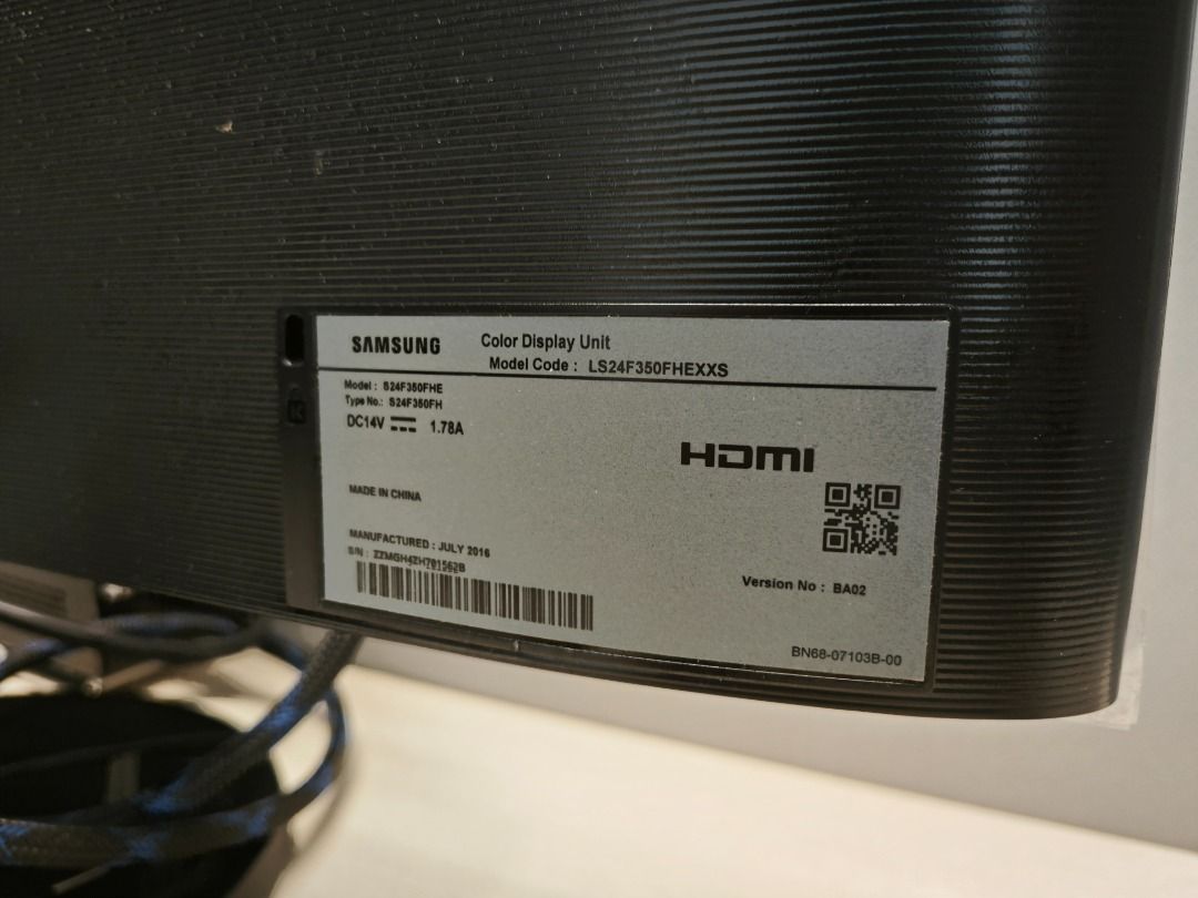 SAMSUNG 24" SF350 LED Monitor (LS24F350FHE), Computers & Tech, Parts ...