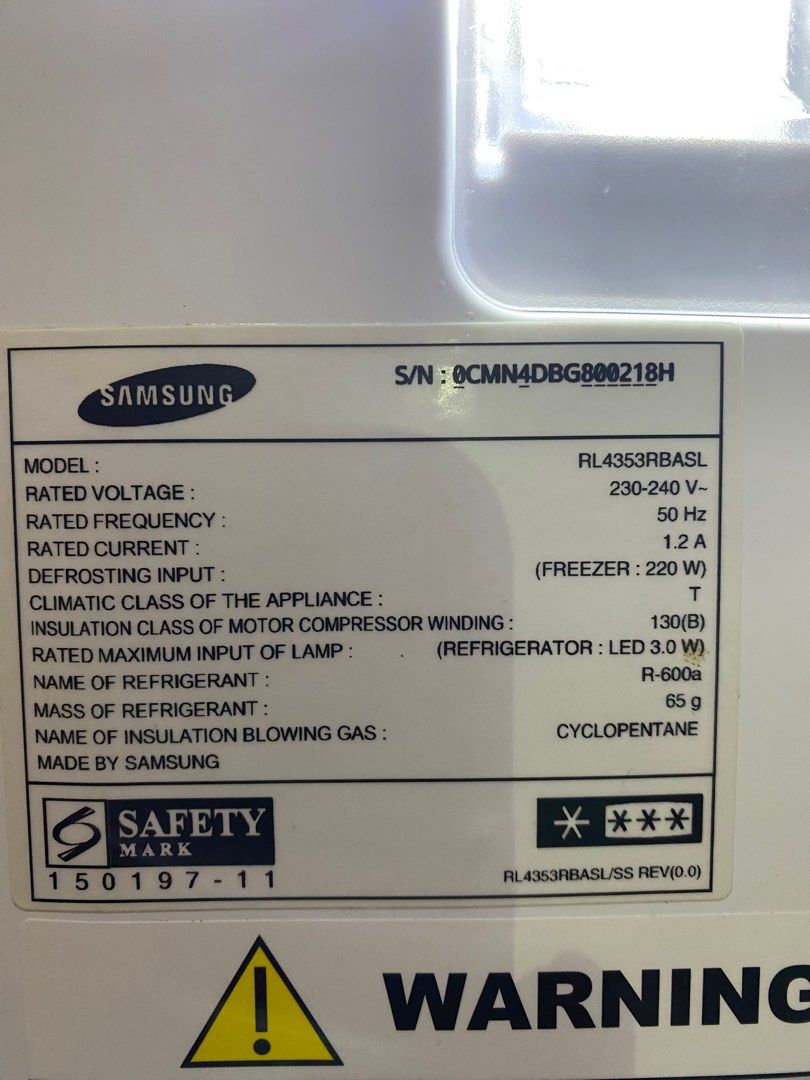 Samsung 436L digital inverter fridge, TV & Home Appliances, Kitchen Appliances, Refrigerators ...
