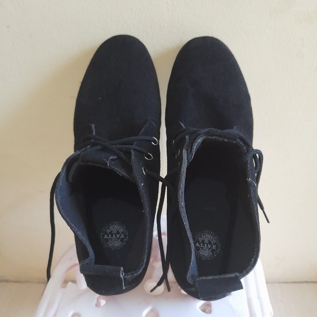 Sepatu ALIVE Paris Original Hitam Size 42, Fesyen Pria, Sepatu ...