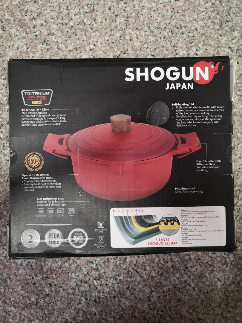La Gourmet Shogun Timeless 28cm Casserole with Cast Aluminium Lid 6.5L ...