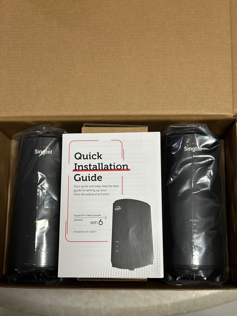 Singtel Wifi 6 Mesh extender dual pack, Computers & Tech, Parts ...