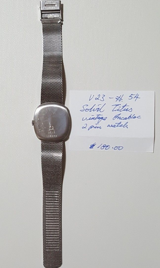 SOLVIL TITUS Vintage Male 2 pin (hand) Incabloc watch, Men's Fashion ...