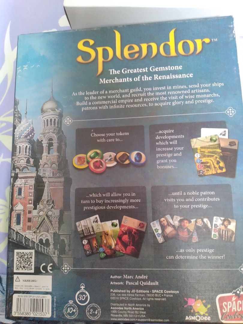 Splendor board game, Hobbies & Toys, Toys & Games on Carousell