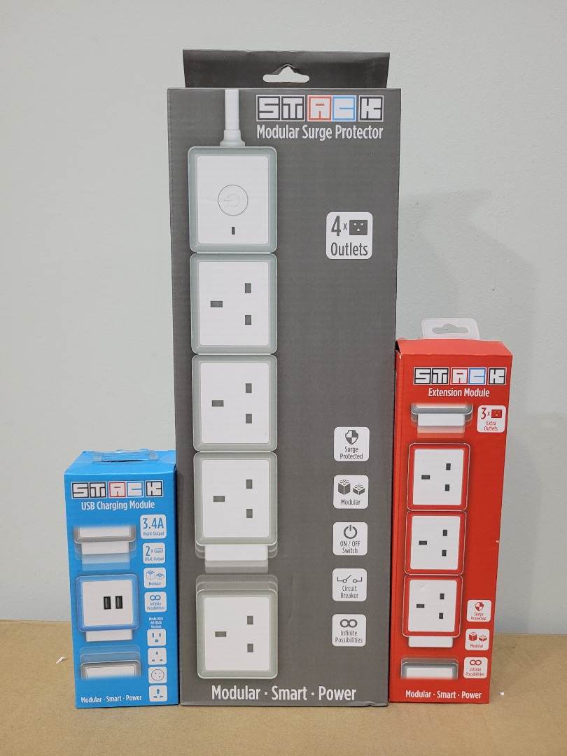 STACK MODULAR SURGE PROTECTOR BUNDLE, TV & Home Appliances, Electrical ...
