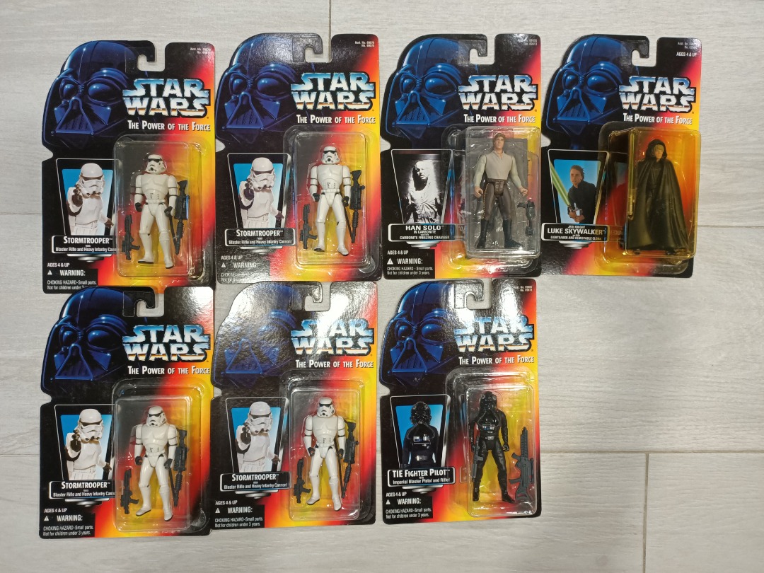 Star Wars POTF 3.75" Stormtrooper Han Carbonite Luke Skywalker Jedi ...