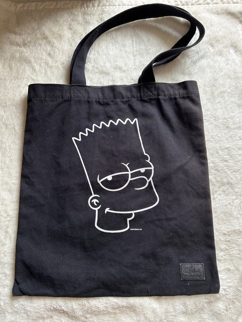 Stereo vinyls x The Simpsons Canvas Tote Bag, Women's Fashion, Bags ...