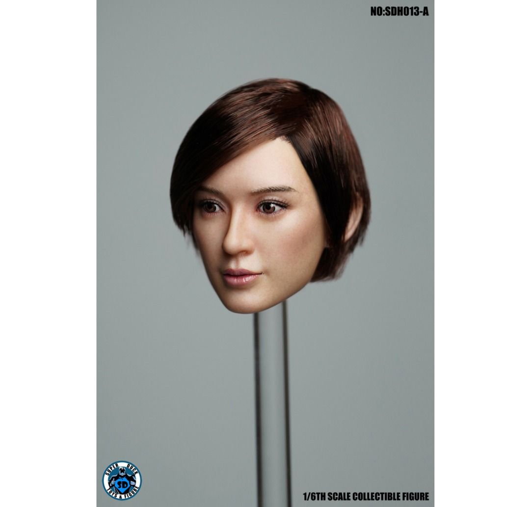 Super Duck 1 6 Asian Head Sculpt 4 0 With Side Swept Bang [sud Sdh013a