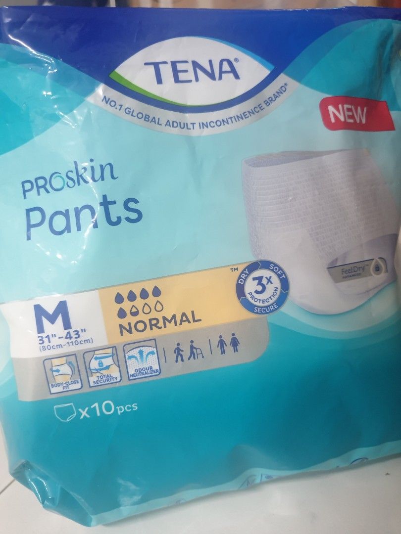 Tena Adult Diapers Proskin Pants, Health & Nutrition, Assistive & Rehabilatory Aids, Adult ...