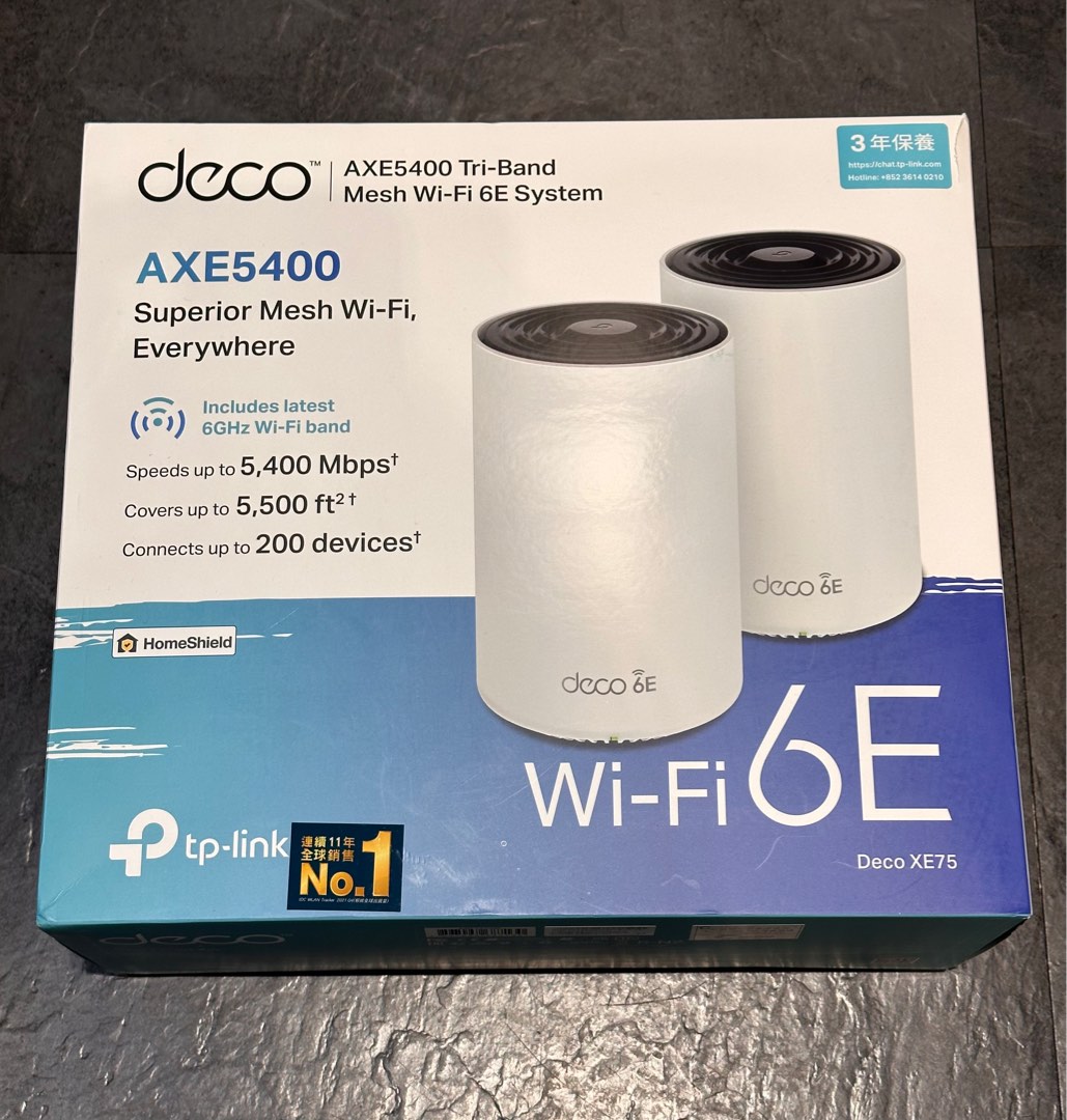 TP Link Deco XE75 AXE5400 WiFi 6E Mesh 2 pack. 3 year Warranty. Have ...