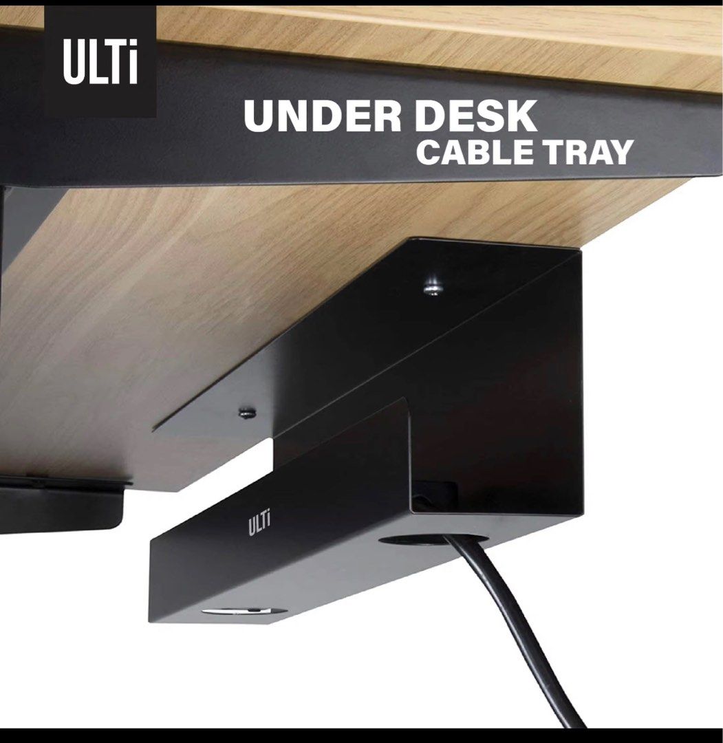 Ulti Under Desk Cable Tray x2, Computers & Tech, Parts & Accessories ...