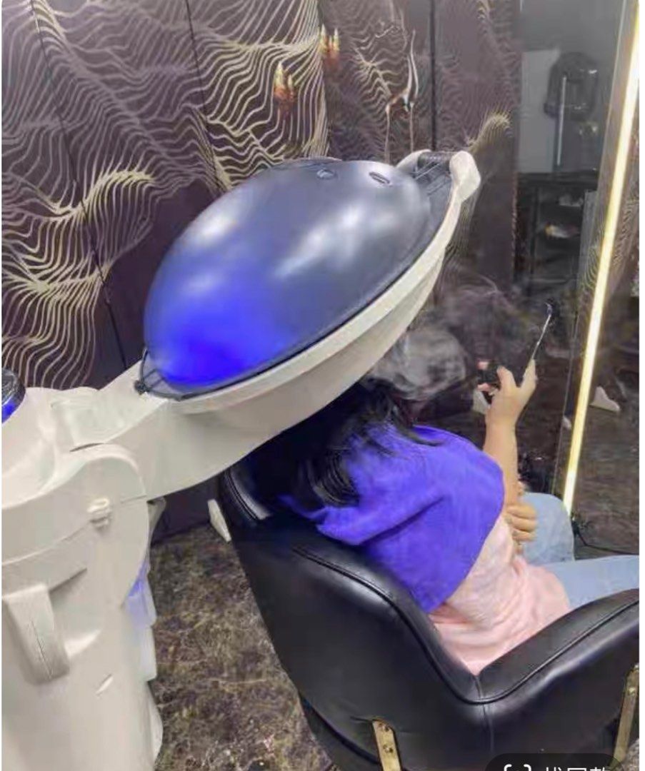 ultrasonic O3 hair steamer micro mist baking oil machine hair salon ...