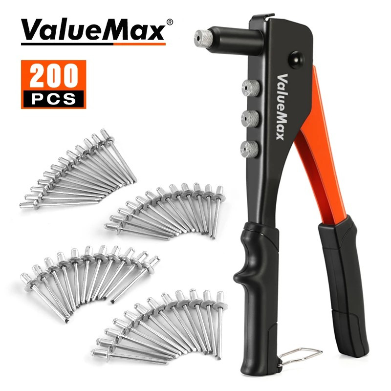 ValueMax 4 In1 Hand Riveter Set Rivet Gun With 200 Rivets Professional ...
