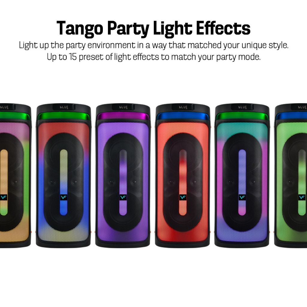 Vinnfier Tango XT3000 WMU 600W Bluetooth Potable HI-FI Loud Speaker PartyBox Karaoke Speaker FM ...