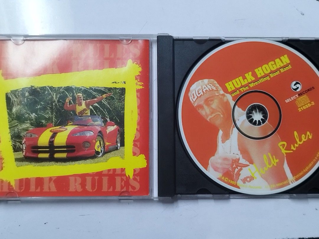 Vintage 1995 HULK HOGAN AND THE WRESTLING BOOT BAND HULK RULES CD MINT ...