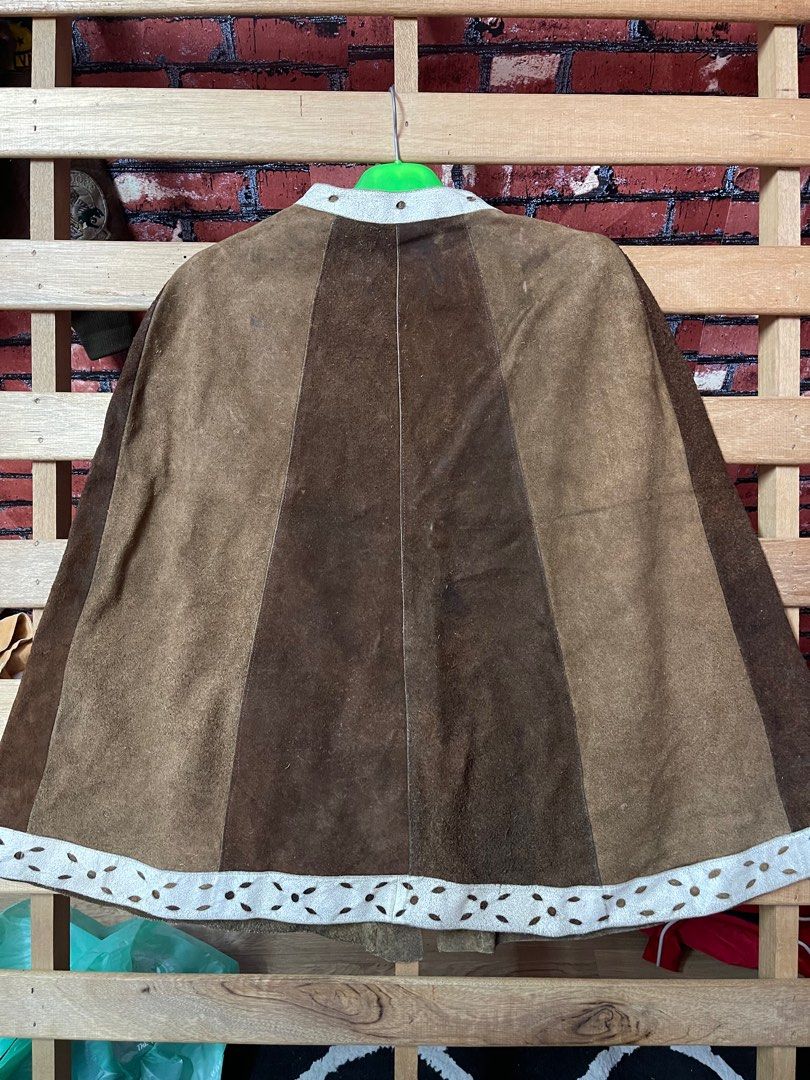 Vintage Genuine Leather Poncho, Men's Fashion, Coats, Jackets and ...