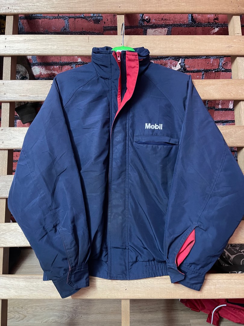 Vintage Mobil Bomber Jacket, Men's Fashion, Coats, Jackets and ...