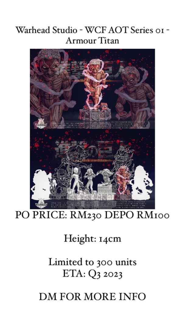 Warhead Studio - WCF AOT- Armour Titan, Hobbies & Toys, Toys & Games on Carousell