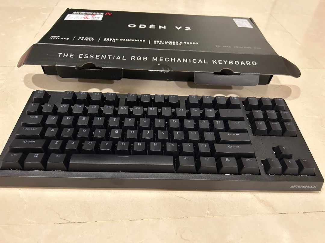 WTS AFTERSHOCK ODEN v2 Black Mechanical Keyboard (Brown Switch ...