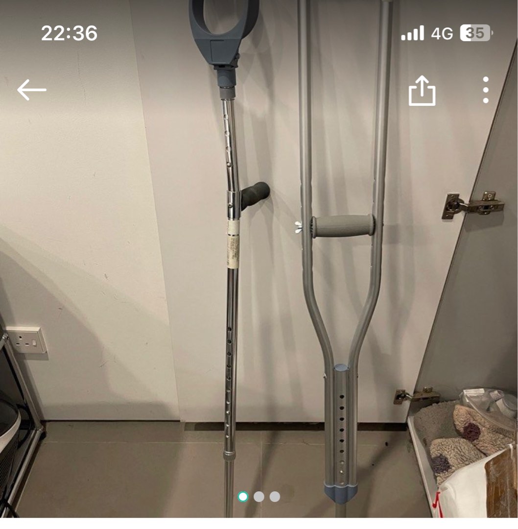 2x walking crutch and walking aid, Sports Equipment, Other Sports ...