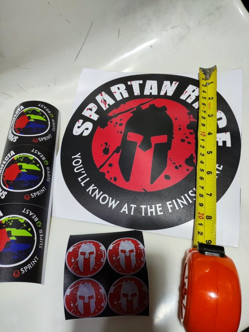 8.75inch Spartan Race Heavy Duty Outdoor Waterproof Stickers(Uncut ...