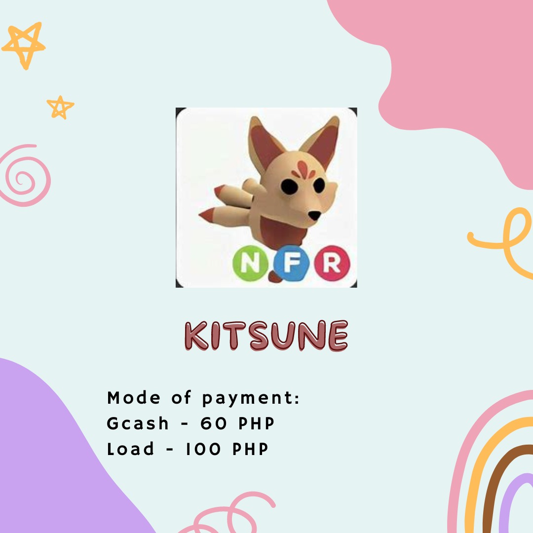 ADOPT ME NFR KITSUNE (NEON FLY RIDE) on Carousell