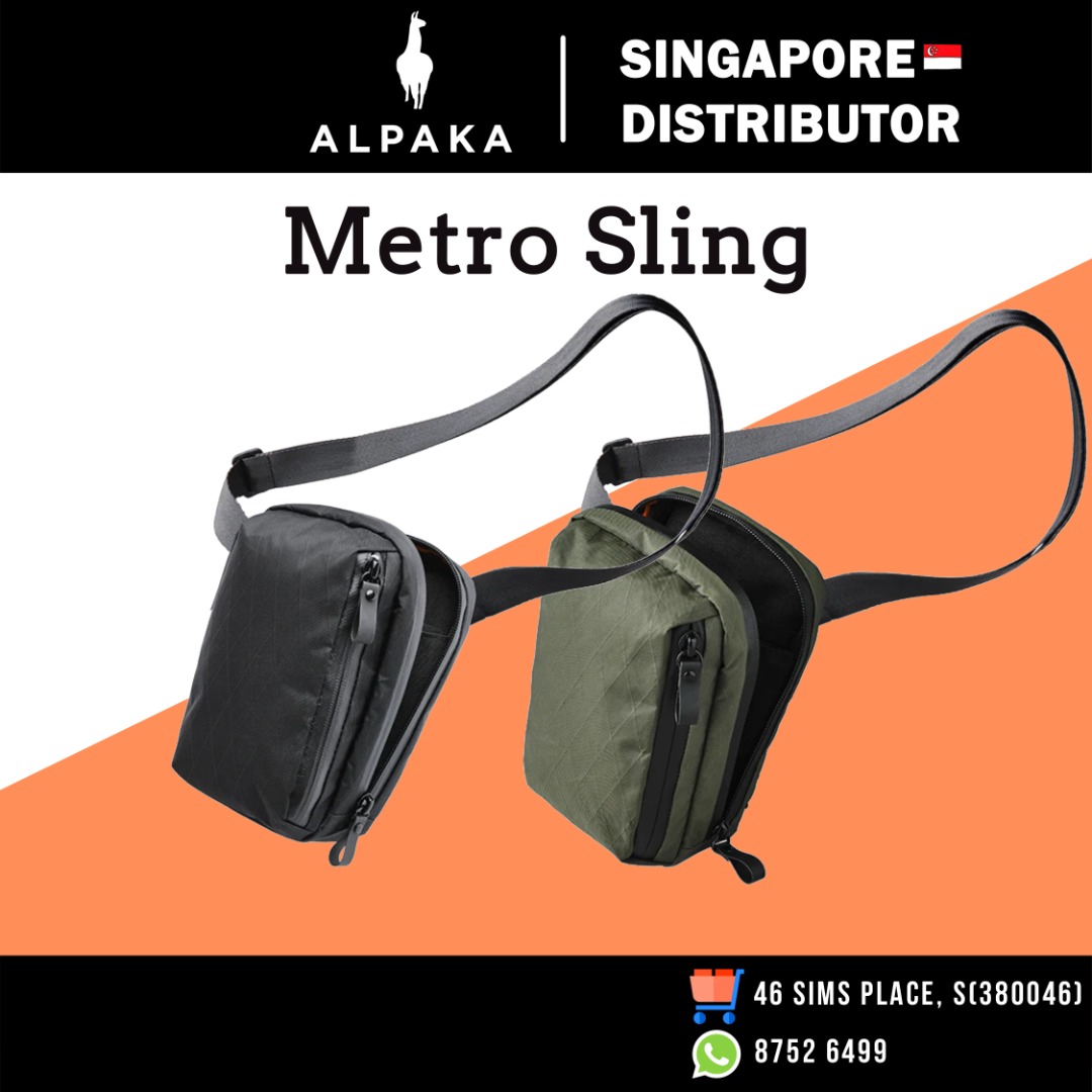ALPAKA Metro Sling RFID protected Fits phone, cables, passport, HUB ...