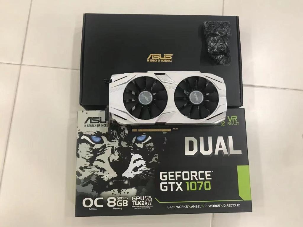 ASUS Dual GeForce GTX 1070 OC, DUAL-GTX1070-O8G, 8GB, Computers & Tech ...