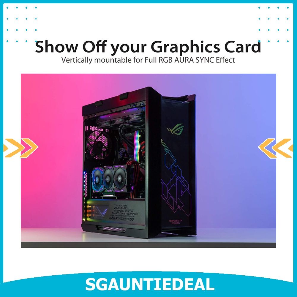 ASUS ROG STRIX Riser Cable PCI-E 3.0 x16 High Speed Flexible Extender ...