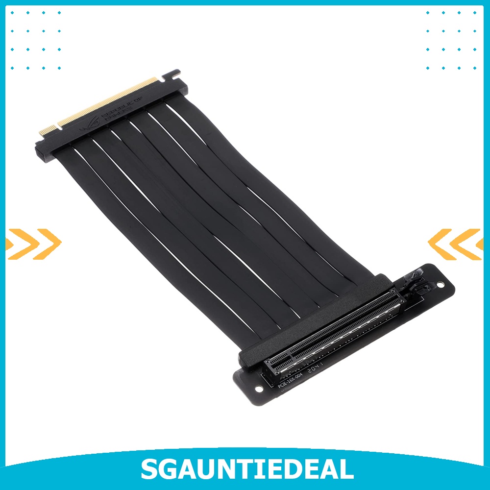 ASUS ROG STRIX Riser Cable PCI-E 3.0 x16 High Speed Flexible Extender ...