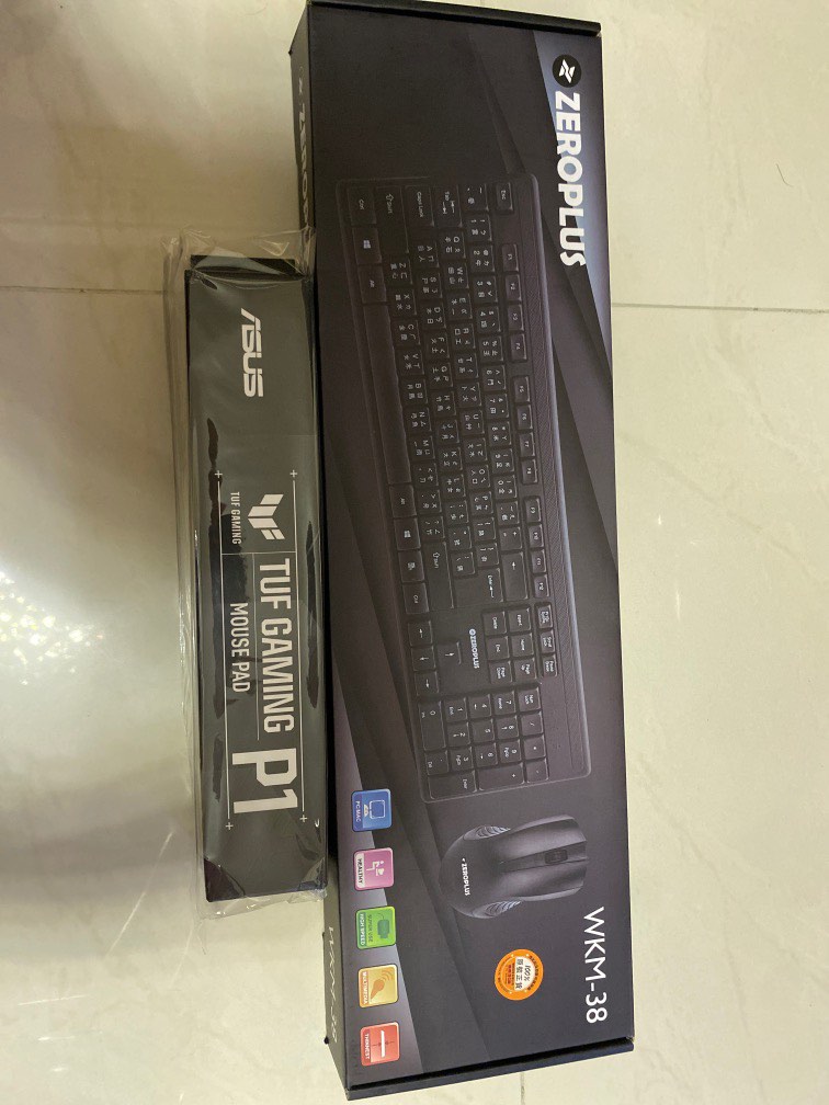 ASUS TUF GAMING MOUSE PAD + ZEROPLUS KEYBOARD , 電腦＆科技, 桌上電腦 - Carousell