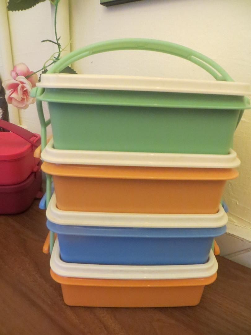 *Authentic Tupperware* ' Small Goody Box 4-tier Picnic Set with ...