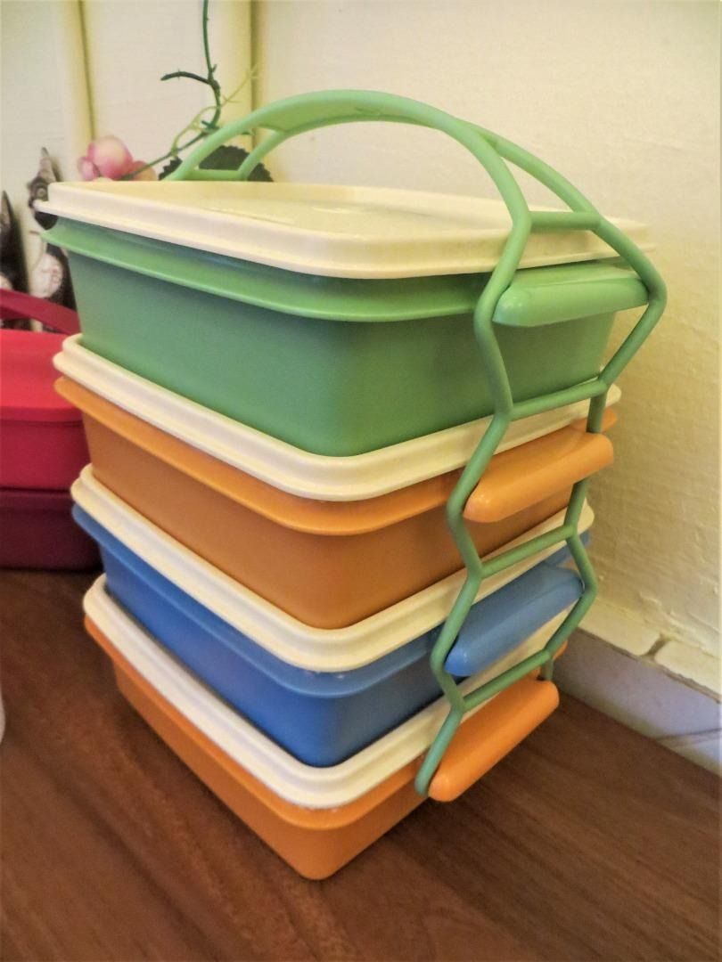 *Authentic Tupperware* ' Small Goody Box 4-tier Picnic Set with ...