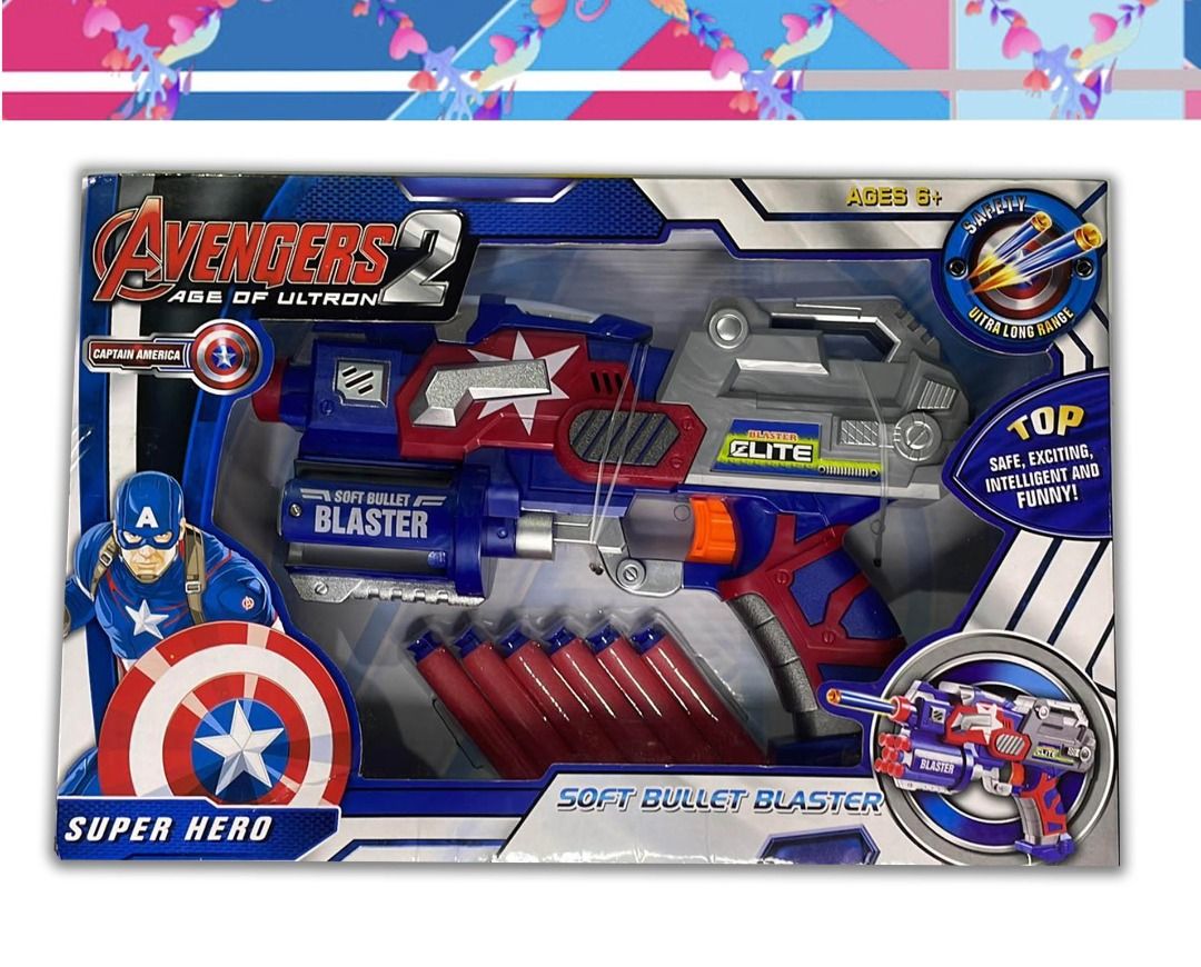 Avengers Nerf Gun Spiderman/ Captain America / Ironman Gift Idea for ...