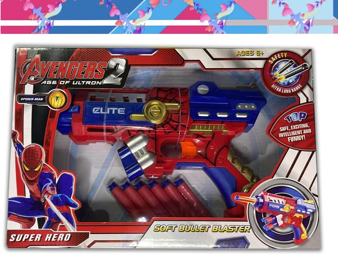Avengers Nerf Gun Spiderman/ Captain America / Ironman Gift Idea for ...