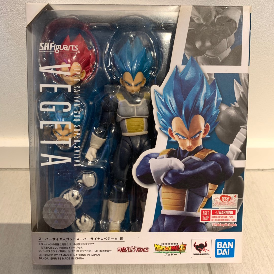 Bandai - 魂限 shf Dragonball Z - vegeta 龍珠Z S.H.Figuarts SHF 龍珠超 SHF SHF 龍珠 超藍比達 比達 藍 超級撒亞神 紅 藍髮 神 ...