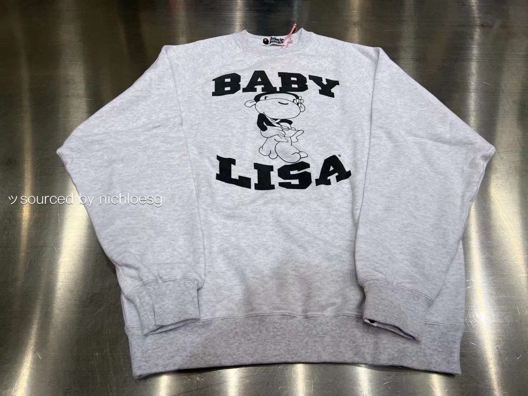 BAPE BABY LISA OVERSIZED CREWNECK, Women's Fashion, Tops, Longsleeves ...