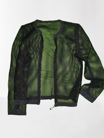 Black Mesh Jacket, Women's Fashion, Coats, Jackets and Outerwear on ...