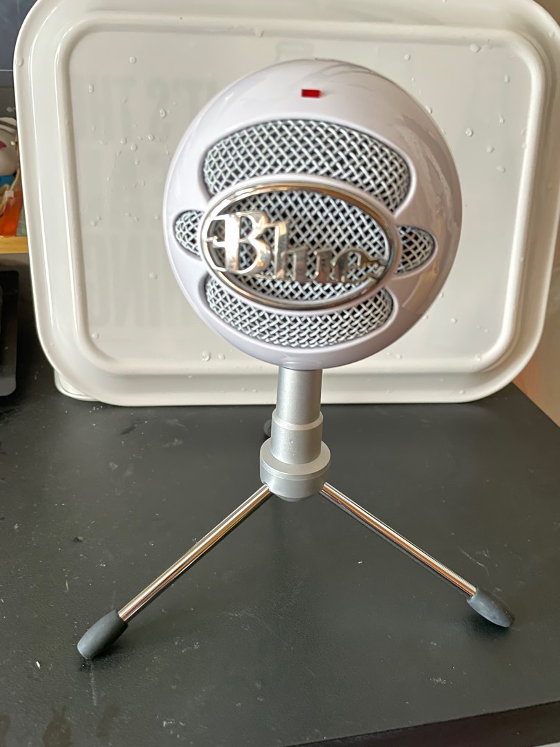 Blue Snow Ball Ice Mic microphone 咪高峰 （直播, zoom, 錄音均可，即插即用）, 音響器材, 咪高風 ...